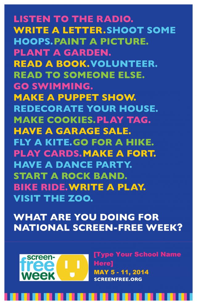 Screen Free Week is Just around the Corner! | Psychology Today